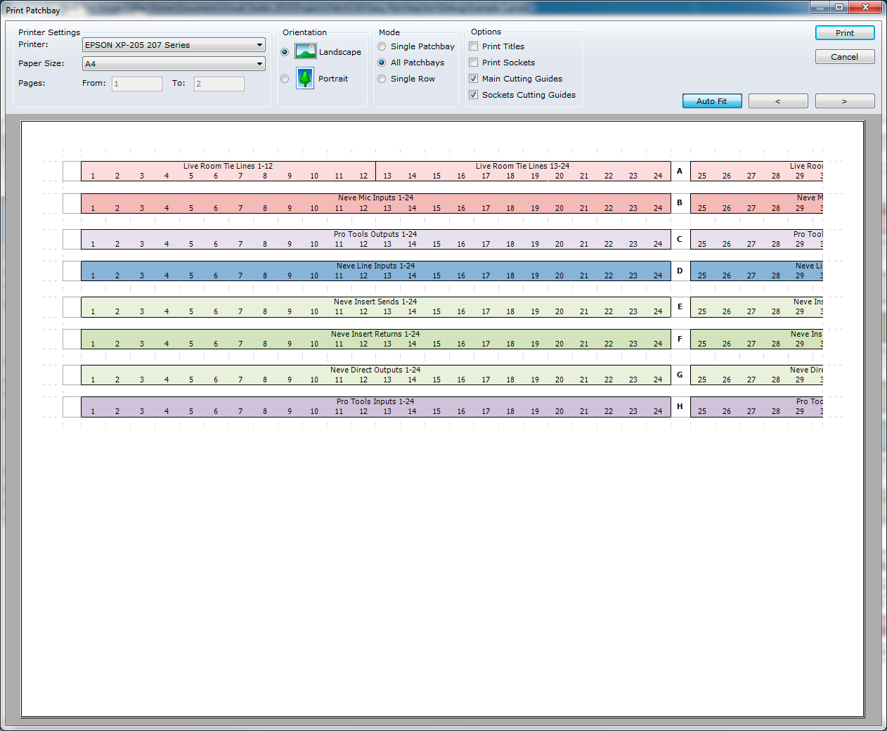 PatchCAD Patchbay Design and Labelling Software