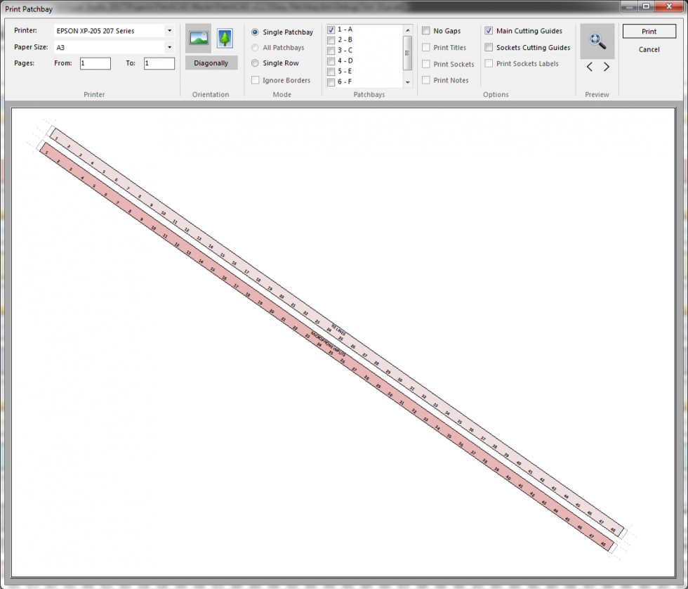 PatchCAD - Patchbay Design and Labelling Software