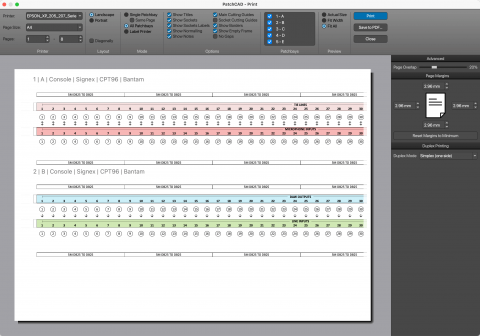 PatchCAD 3 - Patchbay Design and Labelling Software